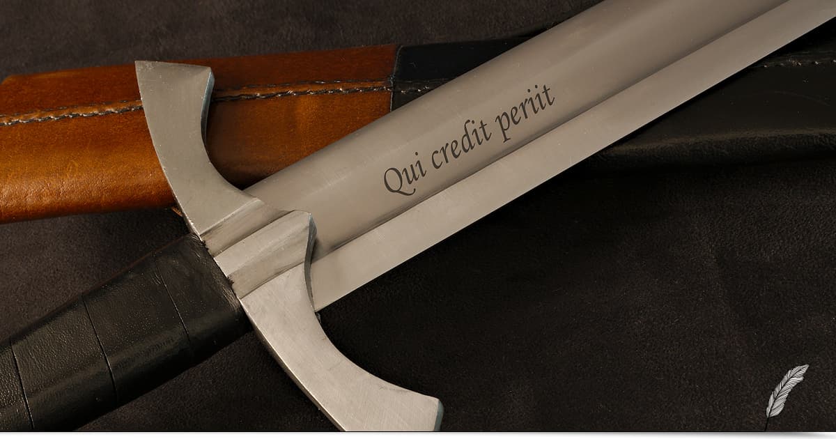 Personalized engraving on a sword or dagger #Terressens